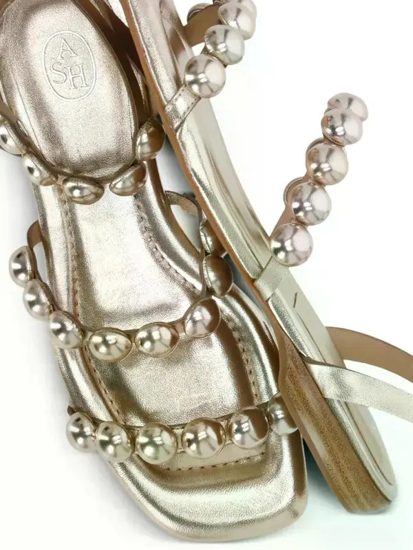 Ash Regy Faux-pearl Sandals - Gold
