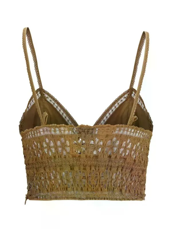 Charo Ruiz Ibiza Melie Guipure-lace Cropped Top