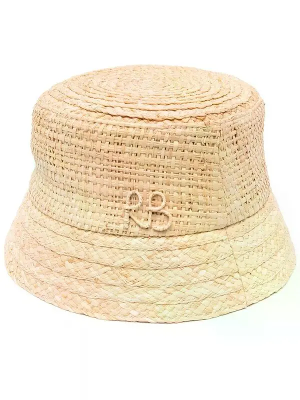 Ruslan Baginskiy Woven Jute Bucket Hat - Neutrals