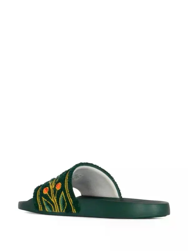 Casablanca Laurel Terry Embroidered Sandals
