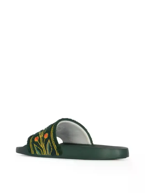 Casablanca Laurel Terry Embroidered Sandals