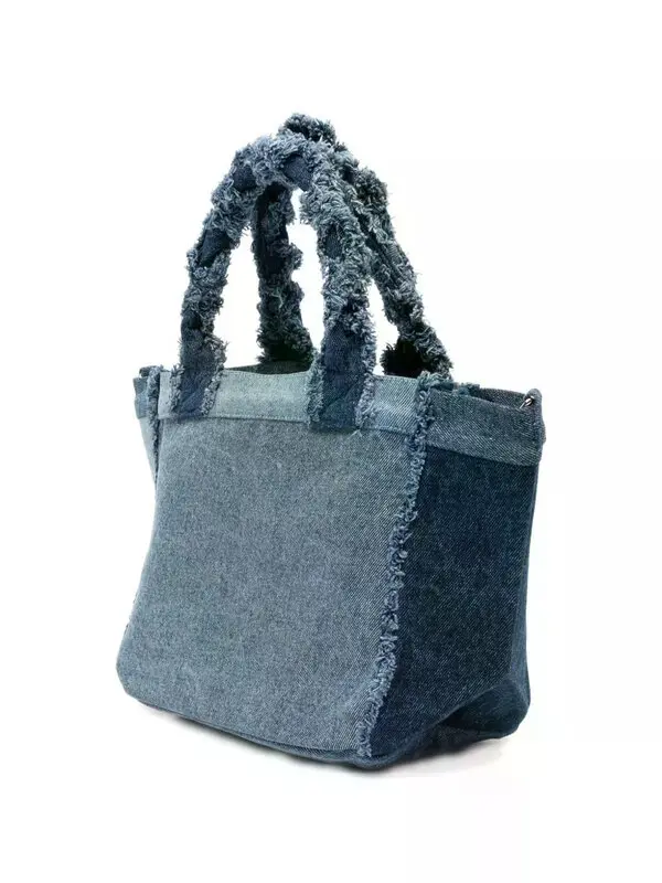 GANNI Frayed Panelled Tote Bag