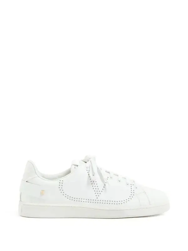 Valentino Garavani Backnet Calfskin Trainers - White