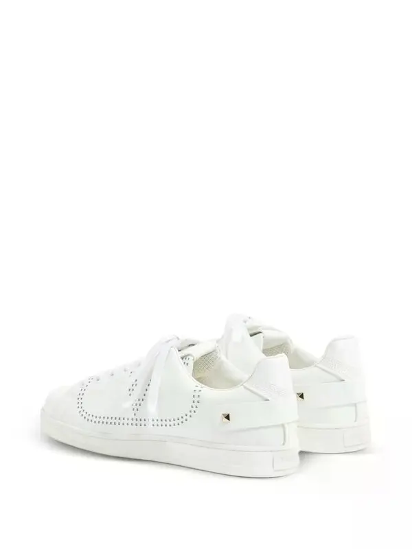 Valentino Garavani Backnet Calfskin Trainers - White