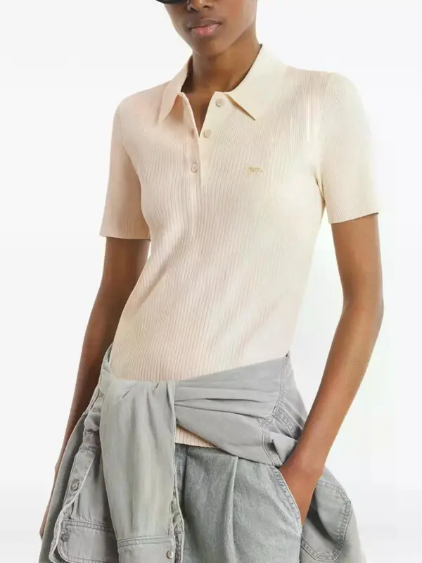 Maison Kitsuné Ribbed Polo Shirt