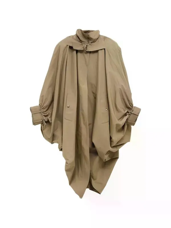 Chloé Batwing-sleeve Belted Coat - Neutrals