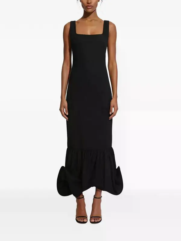 TATUNA Ruffled Draped Midi Dress