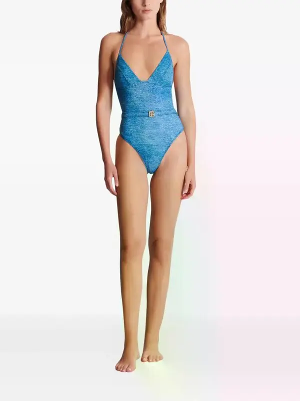 Balmain Logo-plaque Swimsuit