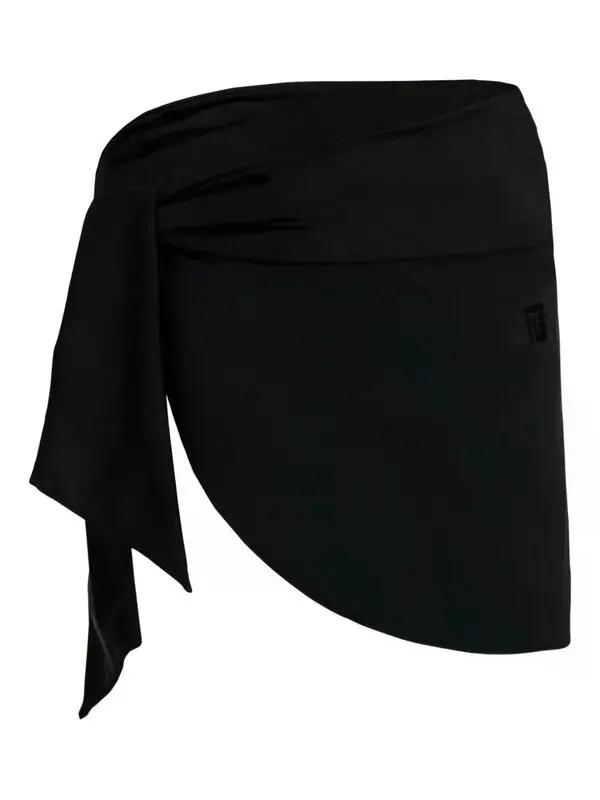 Balmain Asymmetric Tie Sarong - Black