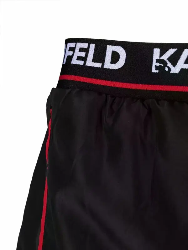 Karl Lagerfeld Logo-tape Side-stripe Swim Shorts