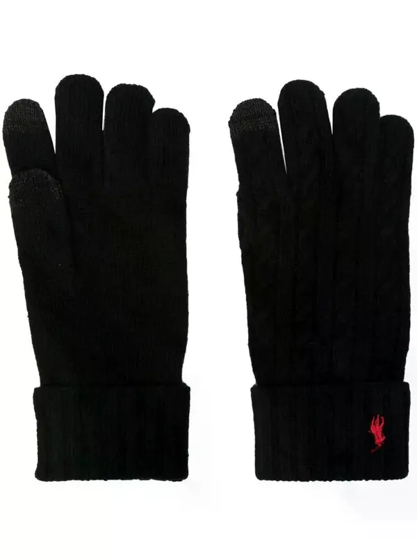 Polo Ralph Lauren Polo Pony Glove And Scarf Set - Black