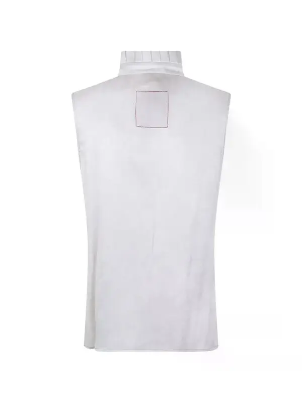 UMA WANG Pleated-neck Sleeveless Blouse