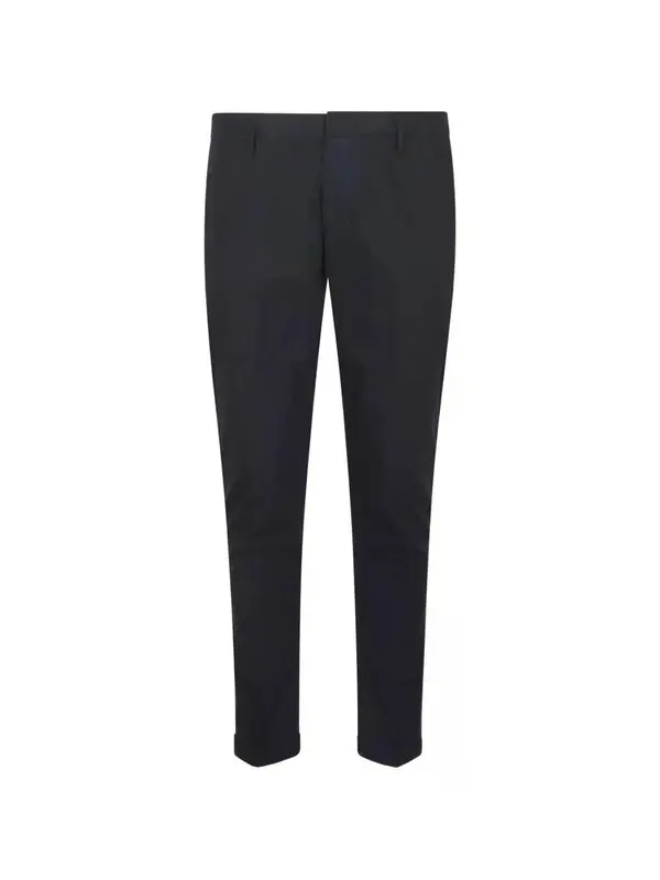 DONDUP Logo-plaque Turn-up Trousers - Blue
