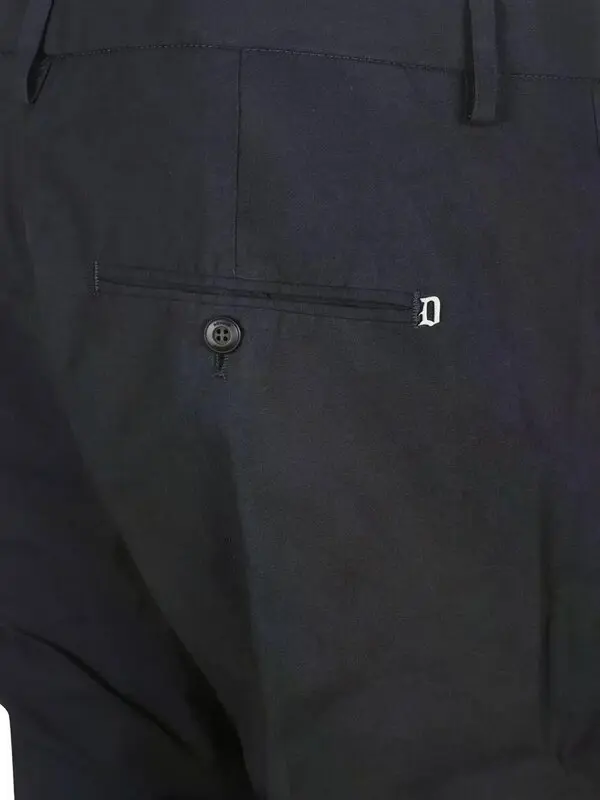 DONDUP Logo-plaque Turn-up Trousers - Blue