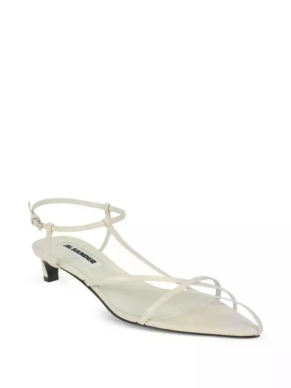 JIL SANDER Strappy Pointed-toe Sandals - Neutrals