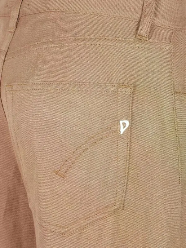 DONDUP Logo-plaque Wide-leg Jeans - Neutrals