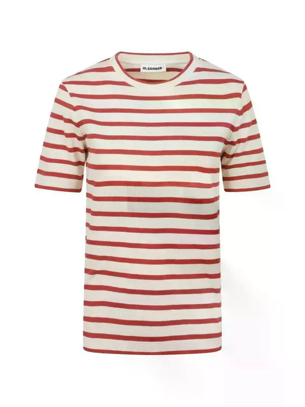 JIL SANDER Striped Ribbed T-shirt
