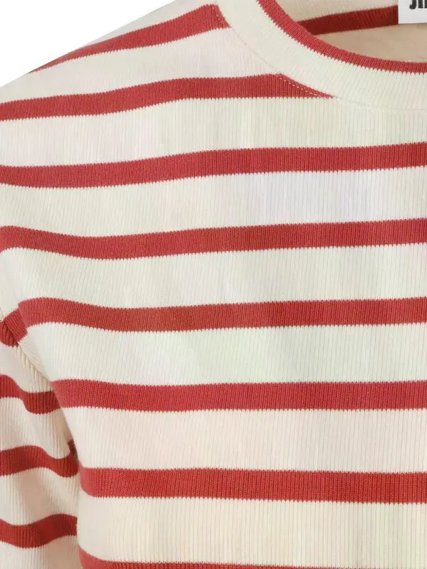 JIL SANDER Striped Ribbed T-shirt