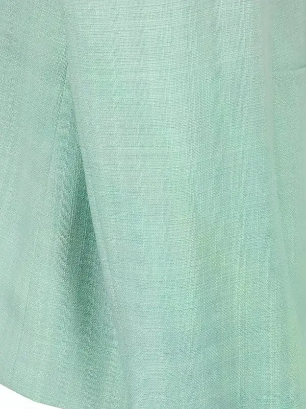 Tagliatore Double-breasted Slub-texture Blazer - Green