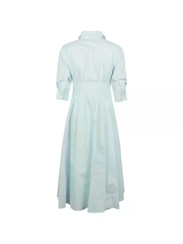 Simkhai Jazz Pleated Shirt Dress - Blue