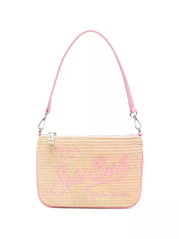 MC2 SAINT BARTH Embroidered Raffia Tote Bag