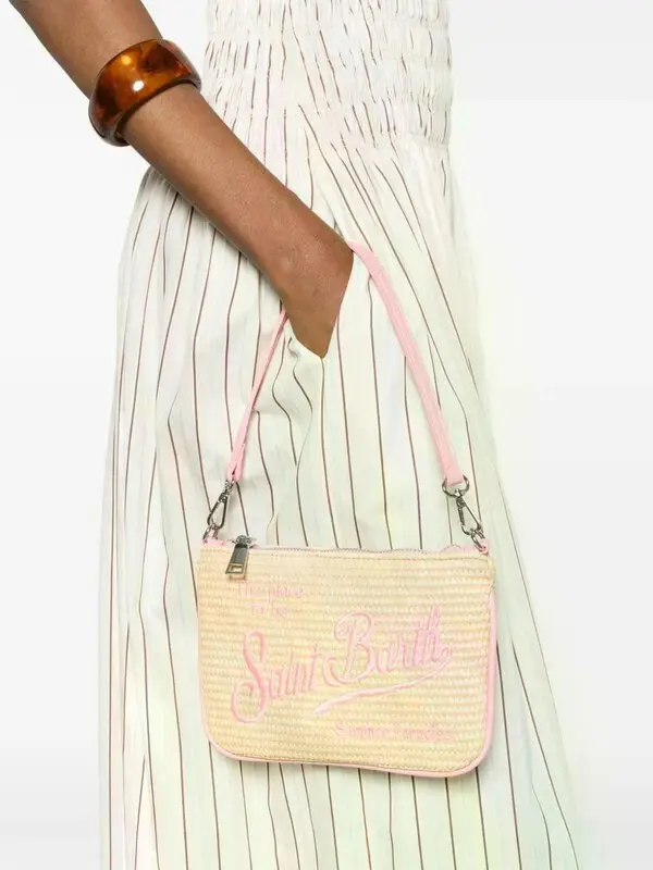 MC2 SAINT BARTH Embroidered Raffia Tote Bag
