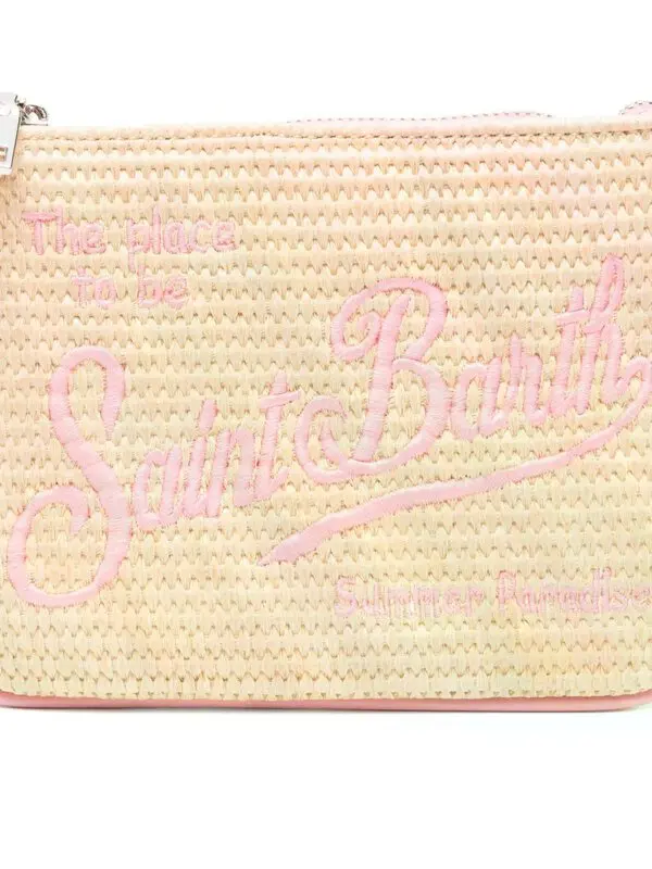 MC2 SAINT BARTH Embroidered Raffia Tote Bag