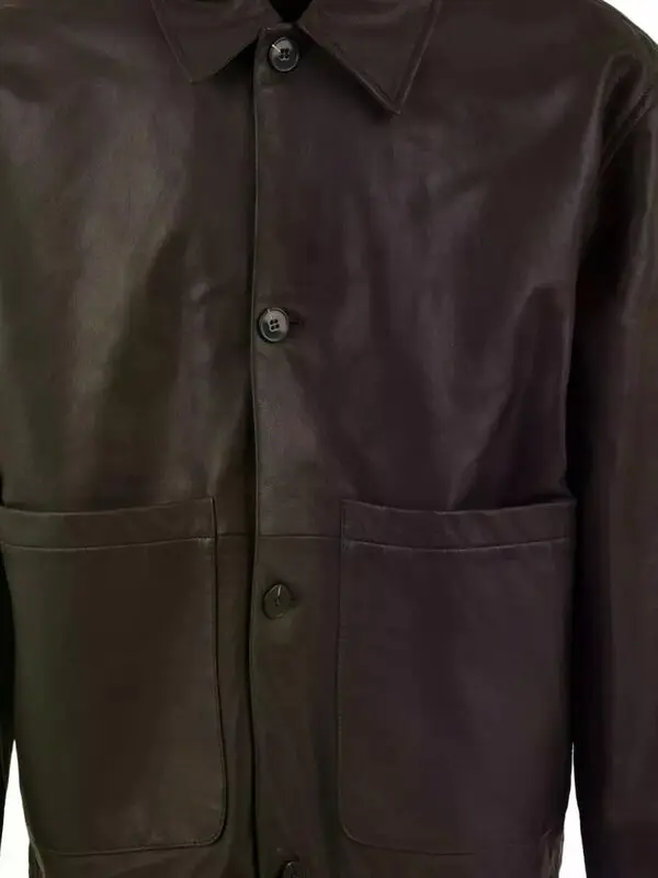 AMARANTO Patch-pocket Leather Jacket
