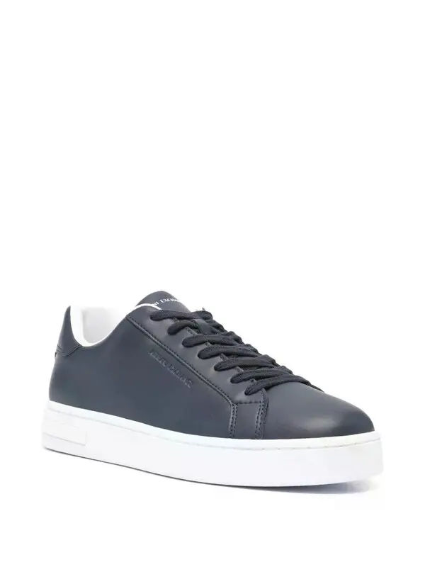 Armani Exchange Logo-debossed Leather Sneakers