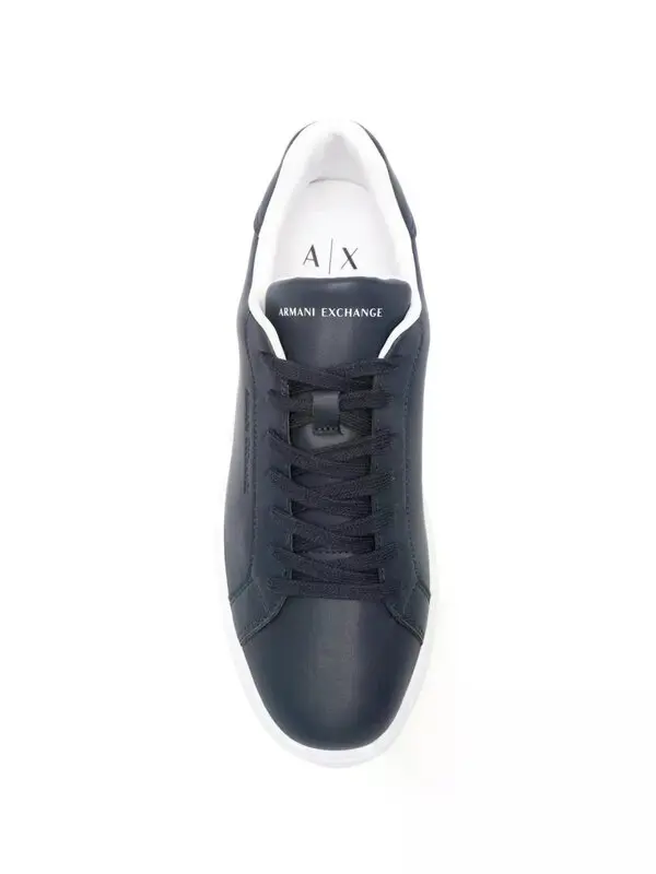 Armani Exchange Logo-debossed Leather Sneakers