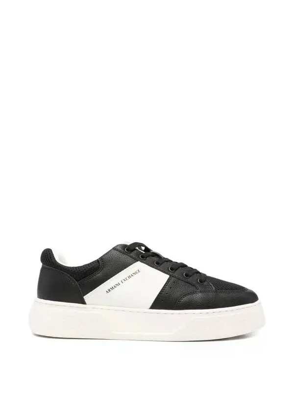 Armani Exchange Logo-print Leather Sneakers
