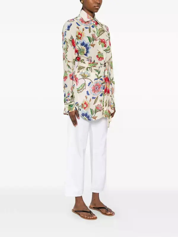 ARCHIVIO '67 Floral-print Belted Shirt
