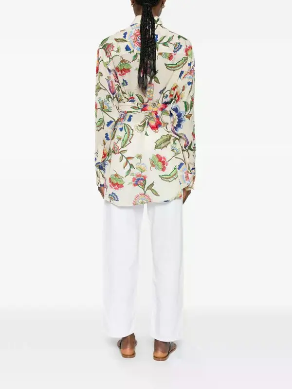ARCHIVIO '67 Floral-print Belted Shirt