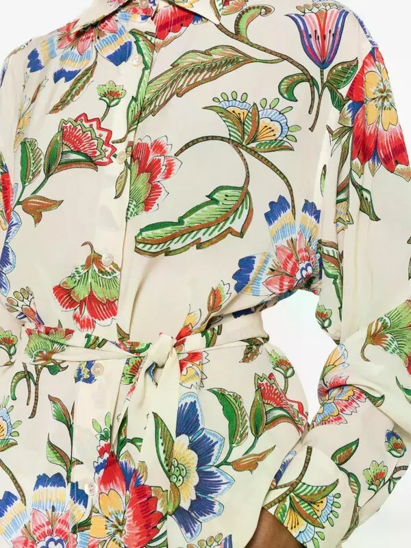 ARCHIVIO '67 Floral-print Belted Shirt
