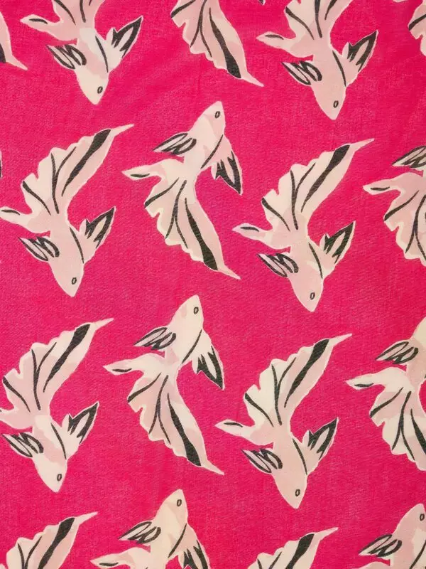 Paul Smith Le Peche Fish Scarf - Pink