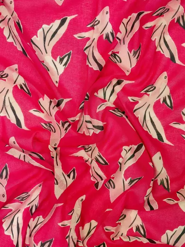 Paul Smith Le Peche Fish Scarf - Pink