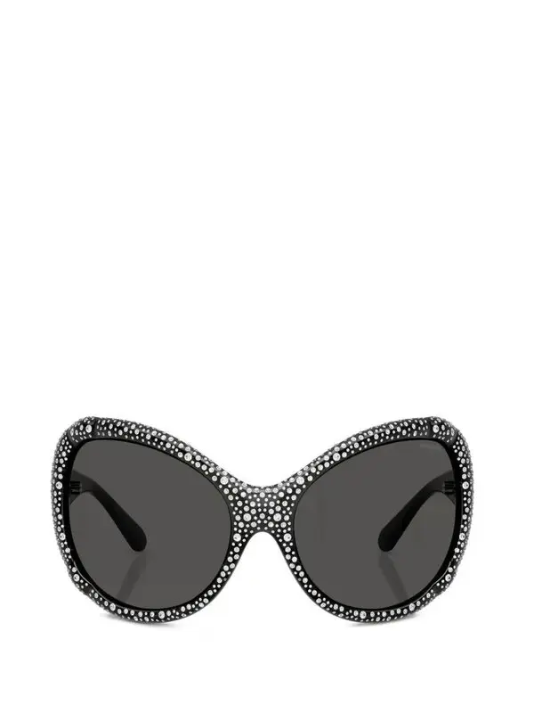 SWAROVSKI Crystal-embellished Butterfly Sunglasses - Black