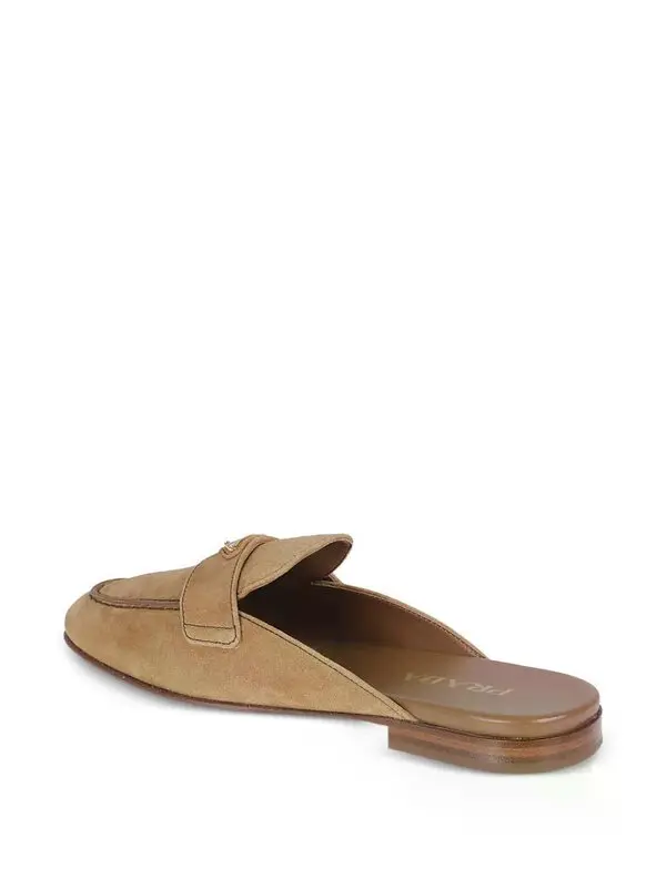 Prada Triangle-logo Mules - Neutrals