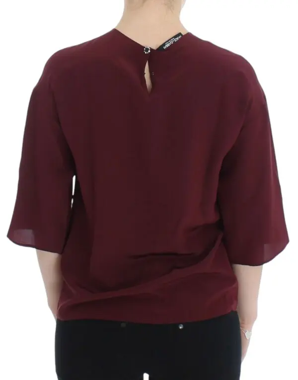Dolce & Gabbana 3/4 Sleeve Silk Blouse