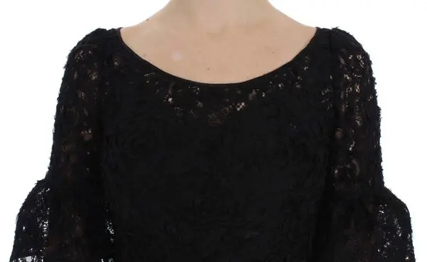Dolce & Gabbana Floral Lace Bodycon Maxi Dress