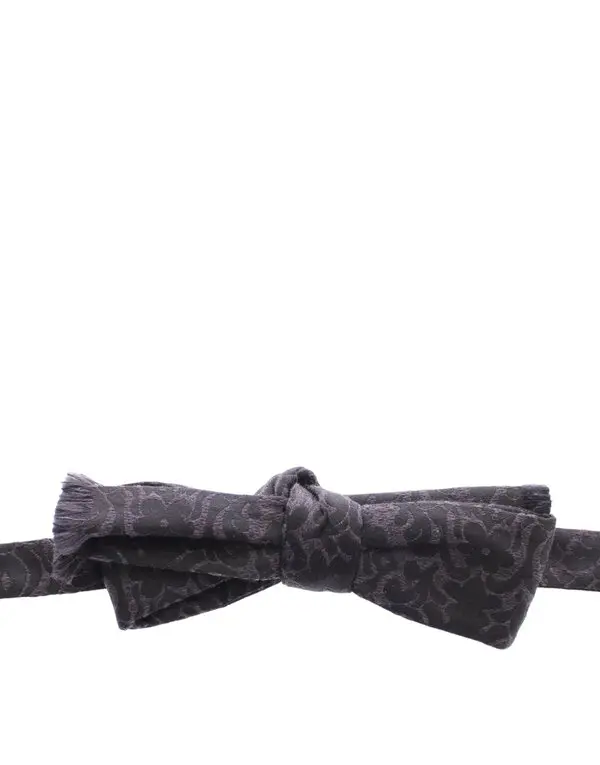 Dolce & Gabbana Paisley Bow Tie - Black
