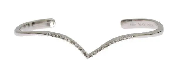 NIALAYA JEWELRY Skyfall Cz Bangle Bracelet - Silver