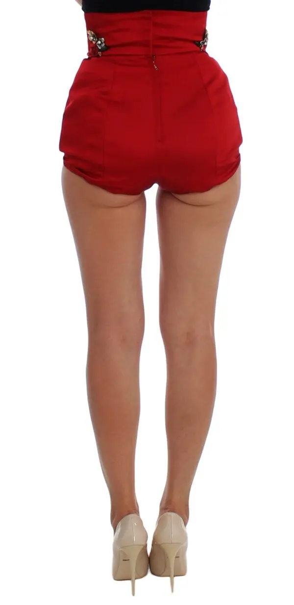 Dolce & Gabbana High-waist Embroidered Mini Shorts