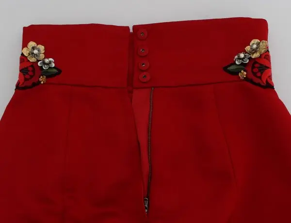 Dolce & Gabbana High-waist Embroidered Mini Shorts