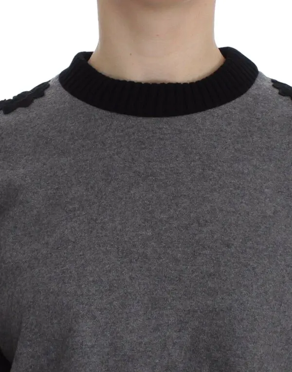 Dolce & Gabbana Lace Wool Cashmere Sweater