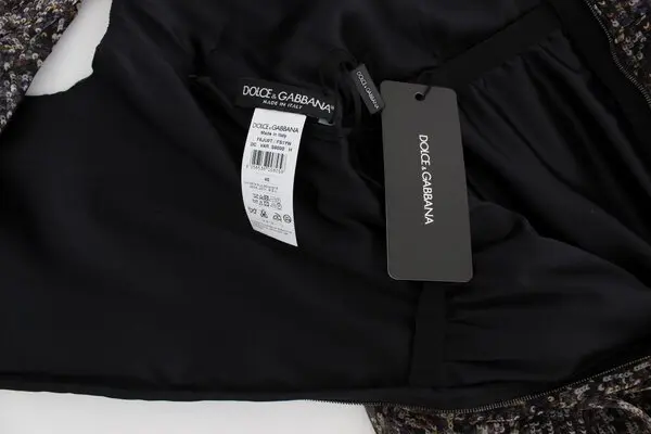 Dolce & Gabbana Silk Sequined Full Length Shift Gown