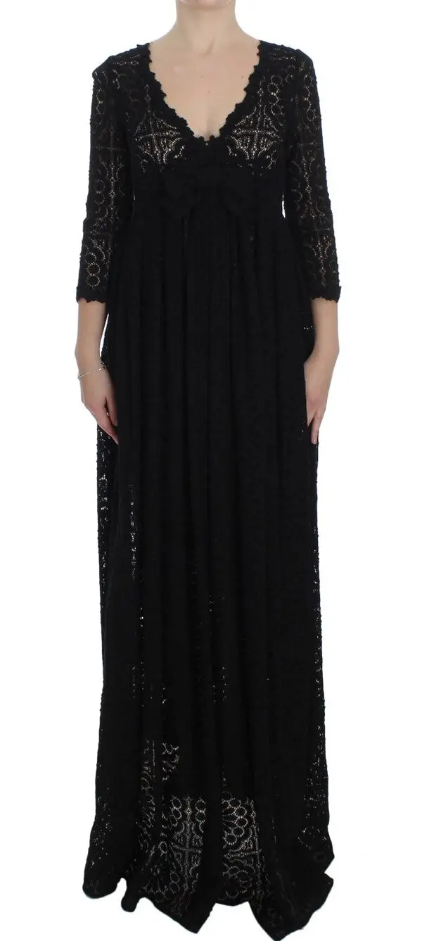 Dolce & Gabbana Knitted Maxi Dress - Black
