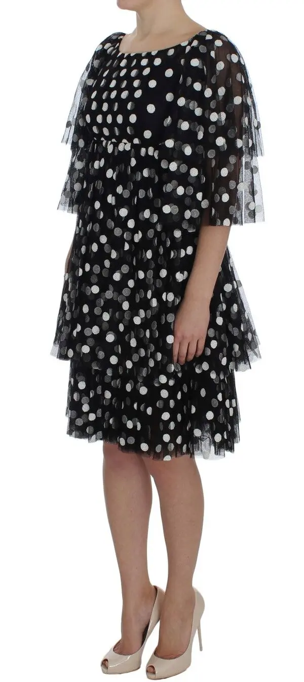 Dolce & Gabbana Polka Dotted Ruffled Dress