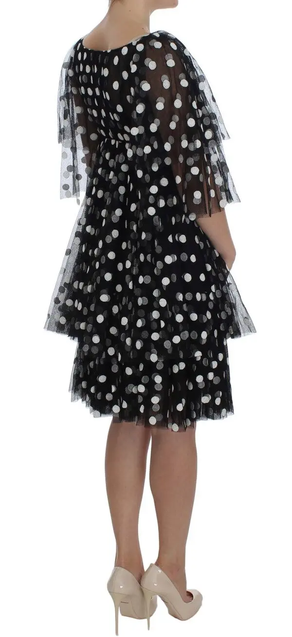 Dolce & Gabbana Polka Dotted Ruffled Dress