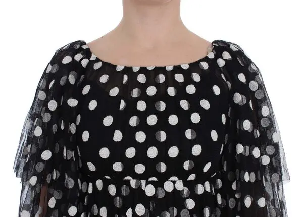 Dolce & Gabbana Polka Dotted Ruffled Dress
